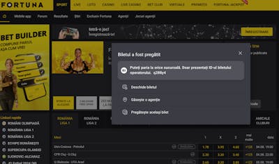Fortuna pariuri sportive: Oferta de pariuri sportive Fortuna